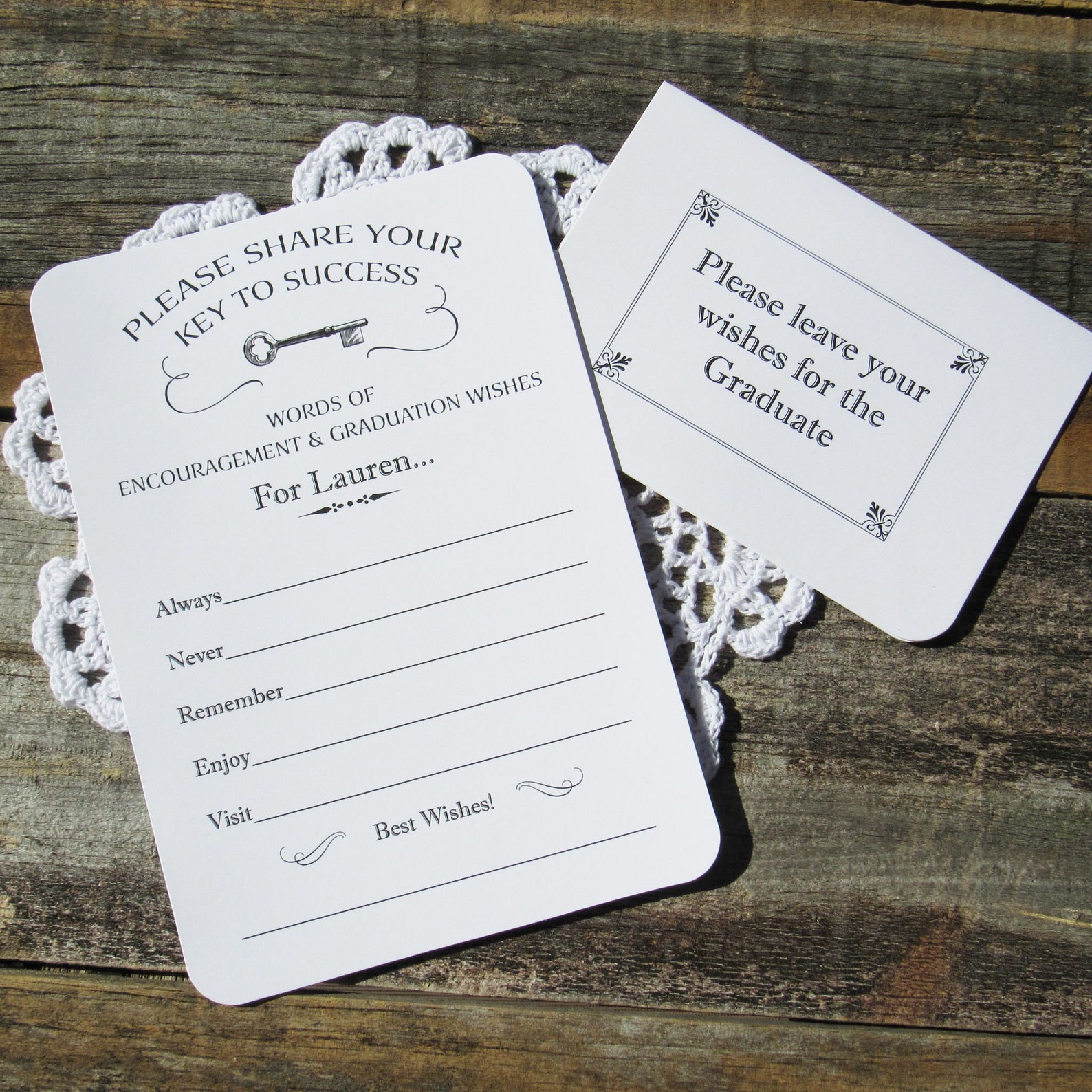 Personalized Graduation Wish Cards Graduation Wish Cards - Etsy