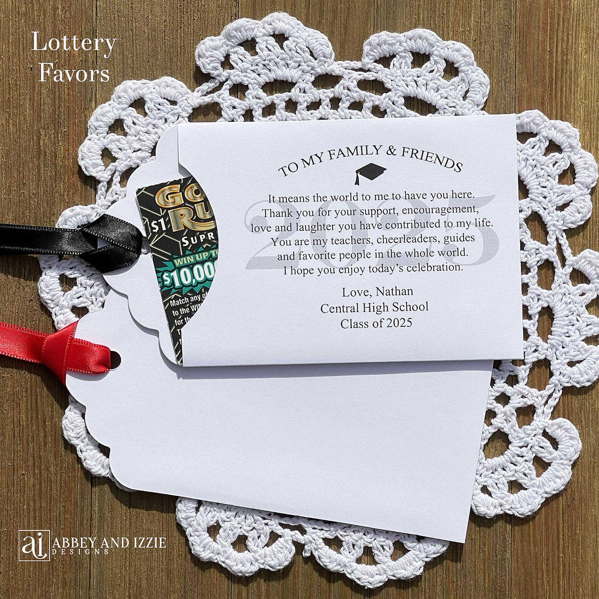Personalized Graduation Lottery Ticket Favors: Class of 2025 - Etsy
