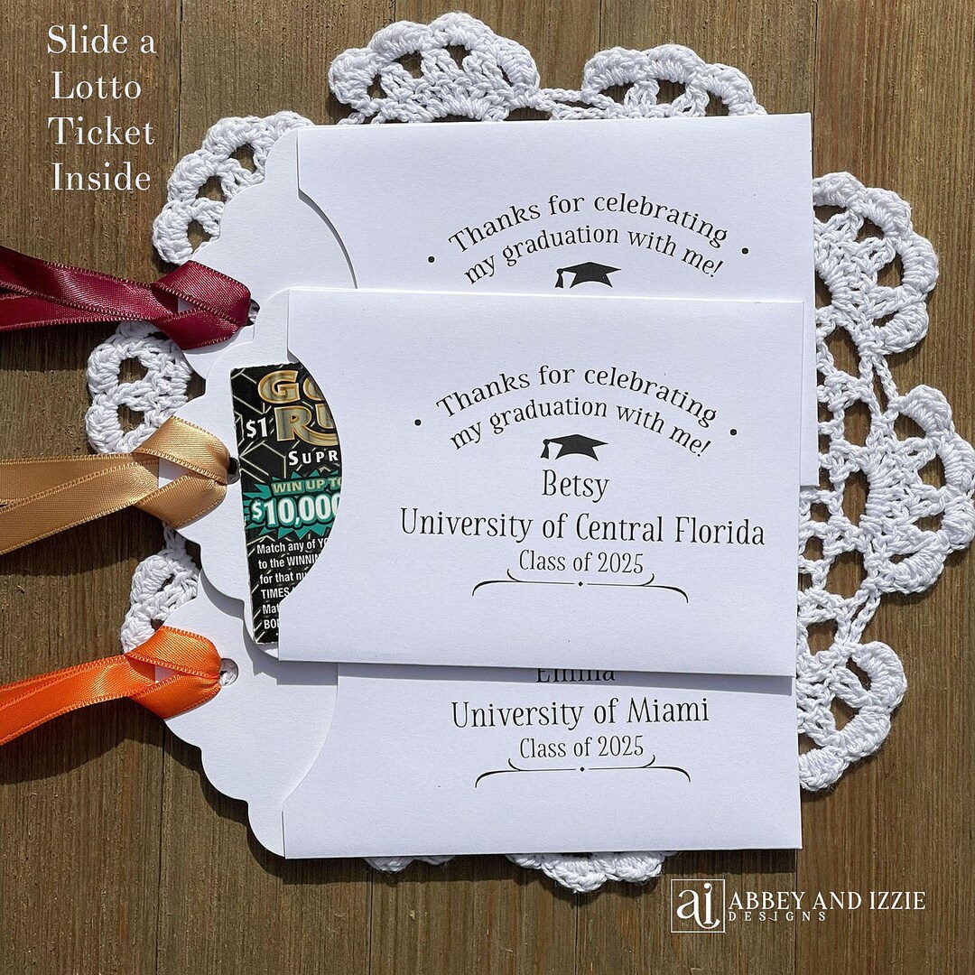 Personalized Graduation Lottery Ticket Favors: Class of 2025 - Etsy