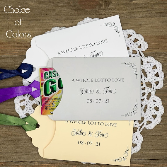 A Whole Lotto Love wedding lottery ticket favors, personalized for the ...