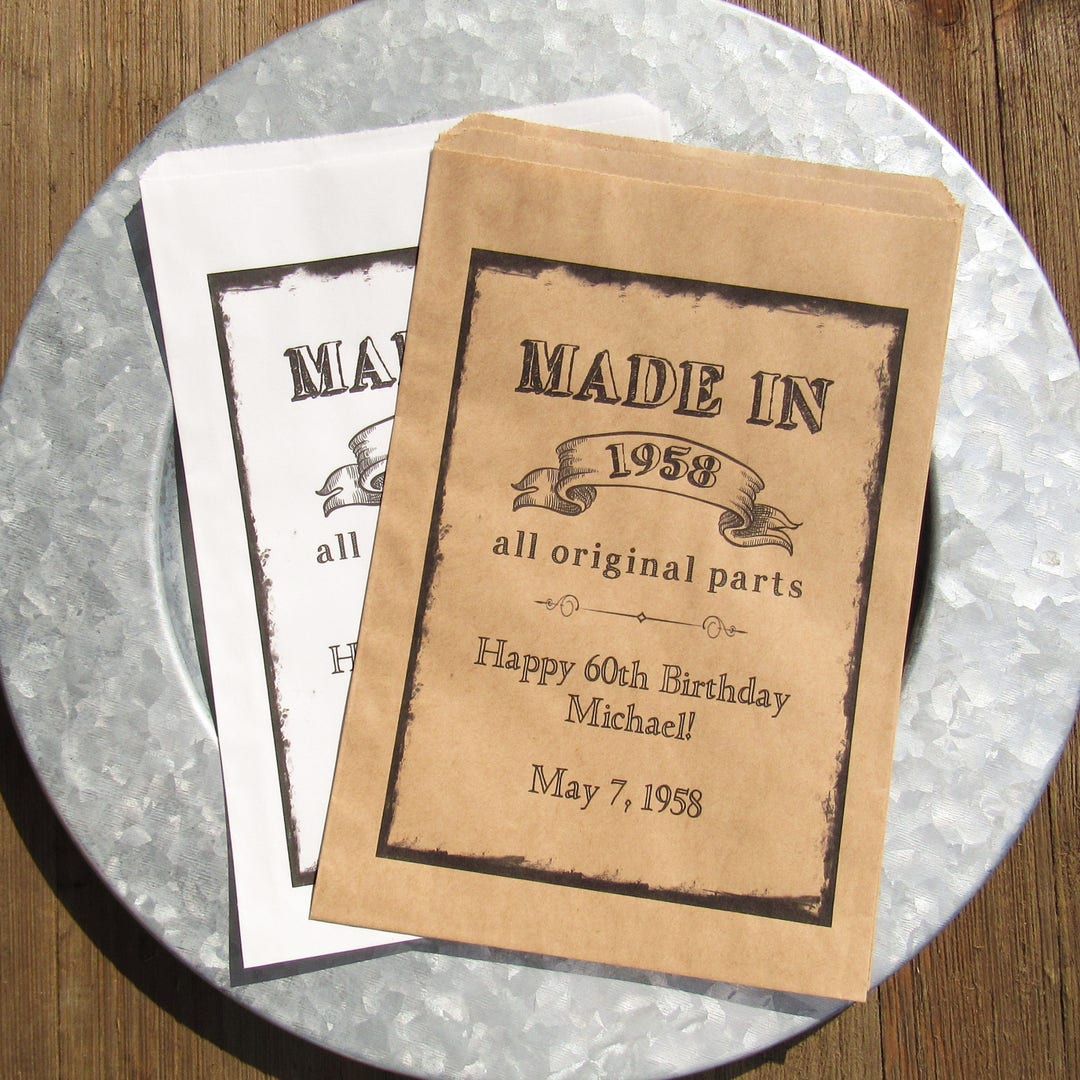 Adult Birthday Party Adult Favor Bags Candy Bags Personalized Favor