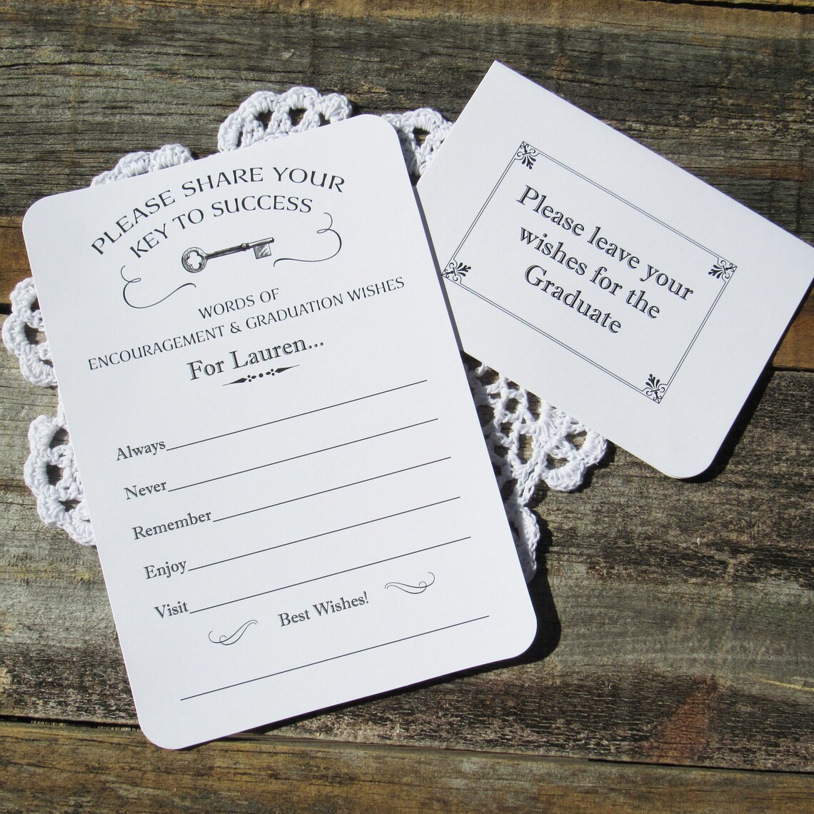 Personalized Graduation Wish Cards Graduation Wish Cards - Etsy