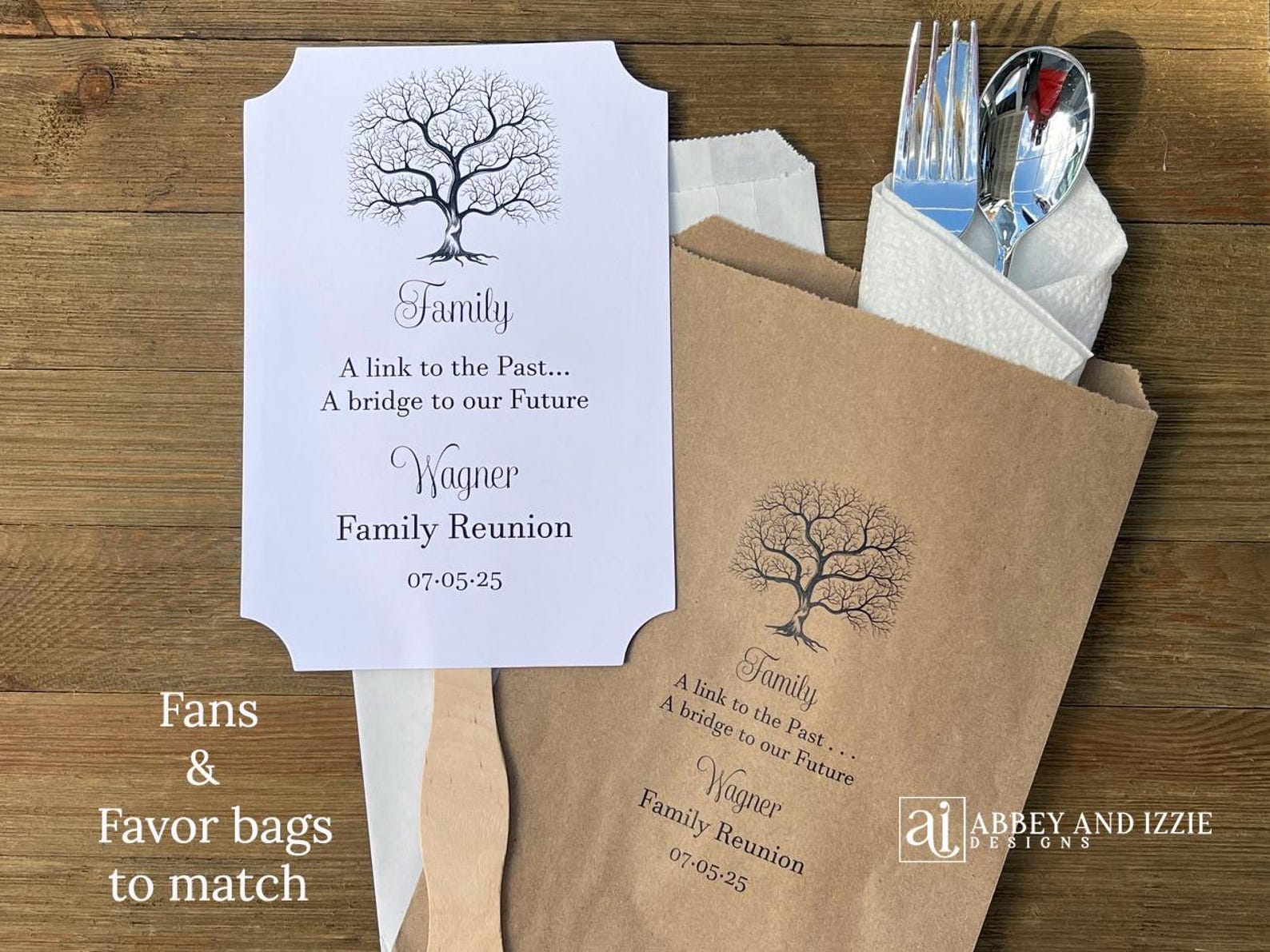 Personalized Family Reunion Fans: Tree of Life Keepsake, Reunion Favors ...