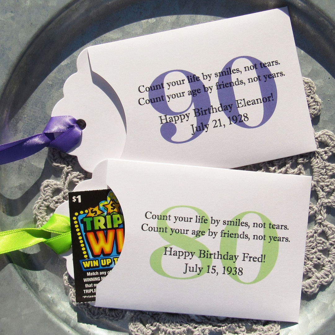 A Fun Adult Birthday Favor, Slide a Scratch off in and See Who Wins ...