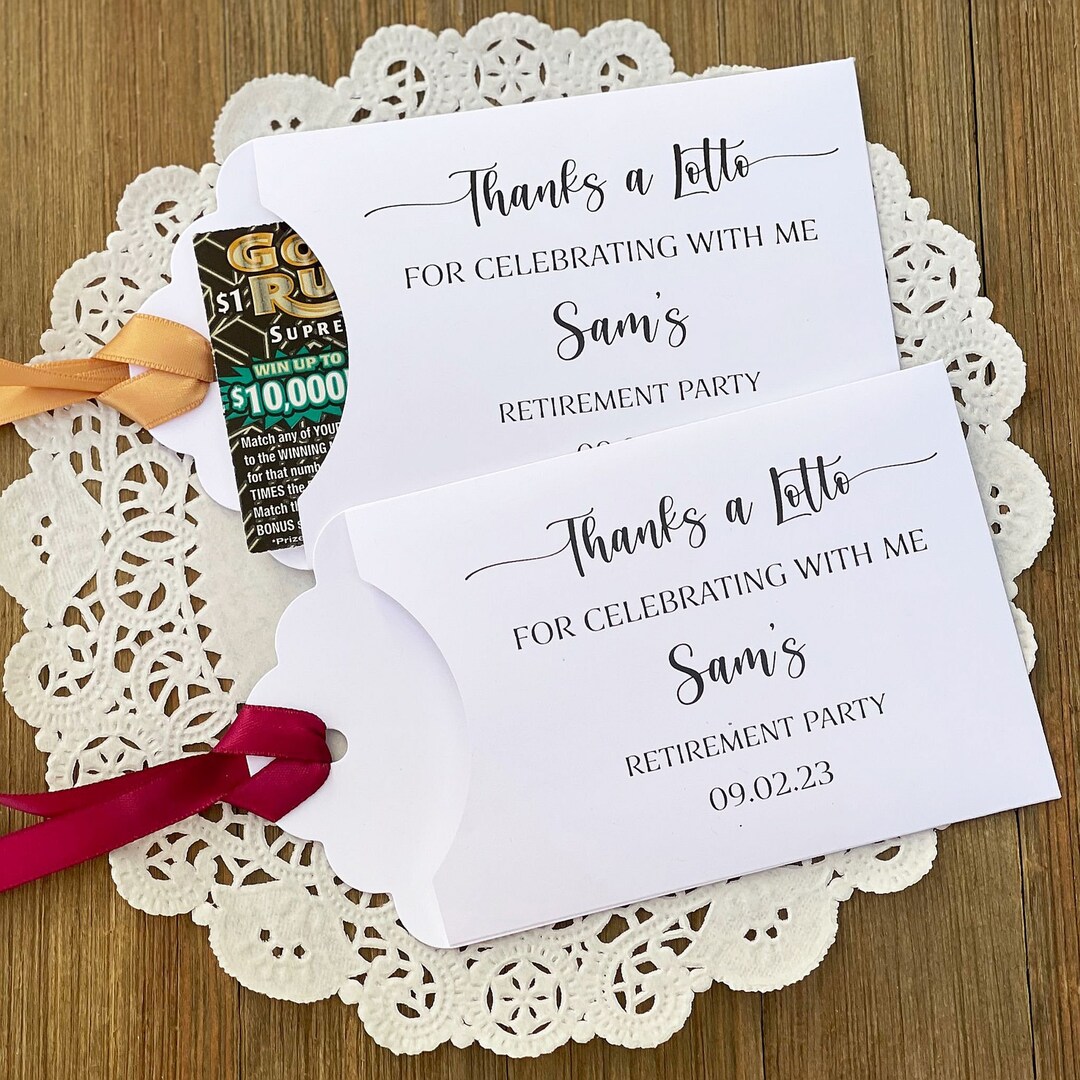 Personalized Retirement Party Lottery Ticket Favors - Etsy