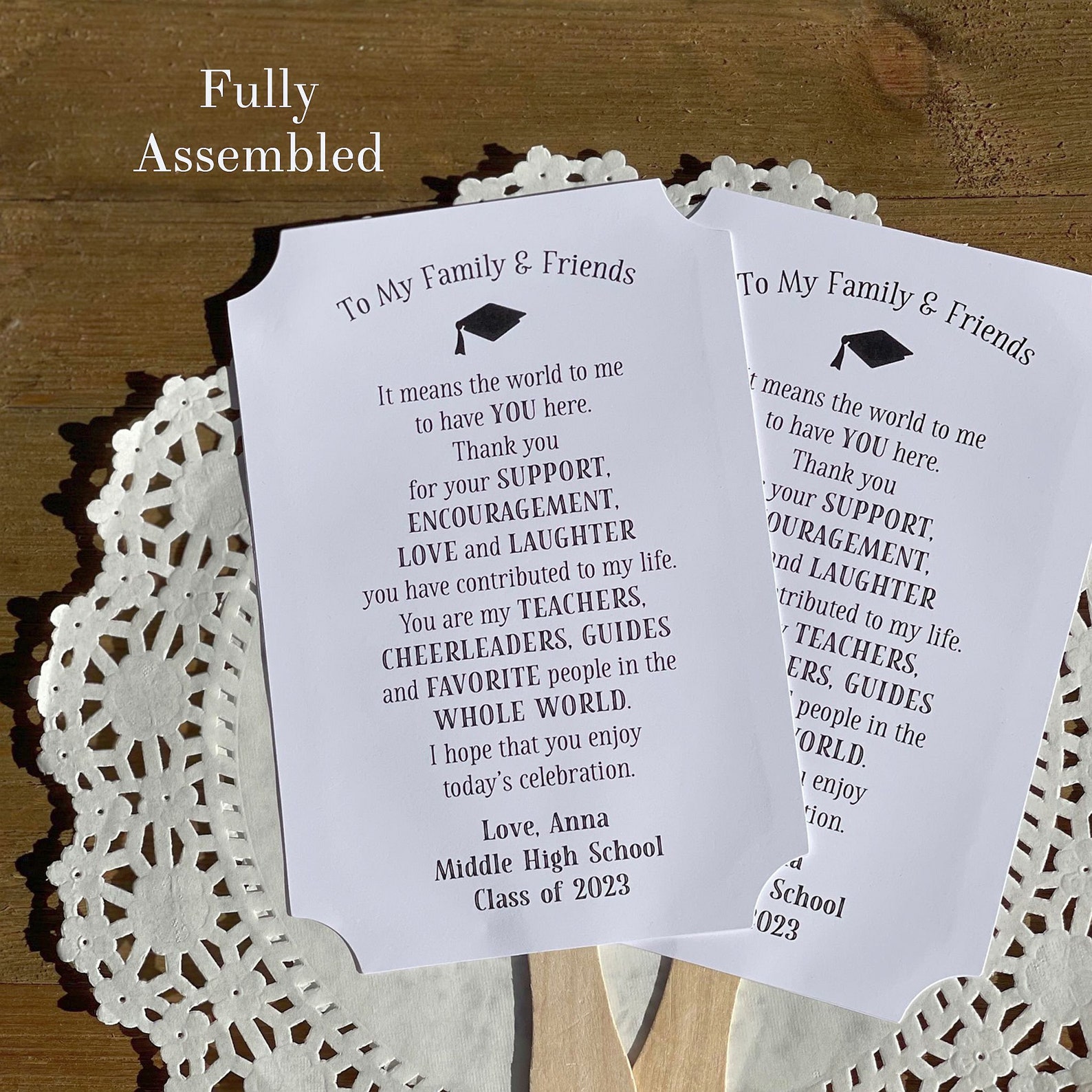 Keepsake Graduation Favor Fans Personalized for the Graduate - Etsy