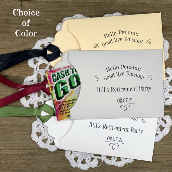 Retirement Party Favors - Retirement Party - Lottery Ticket Holders ...