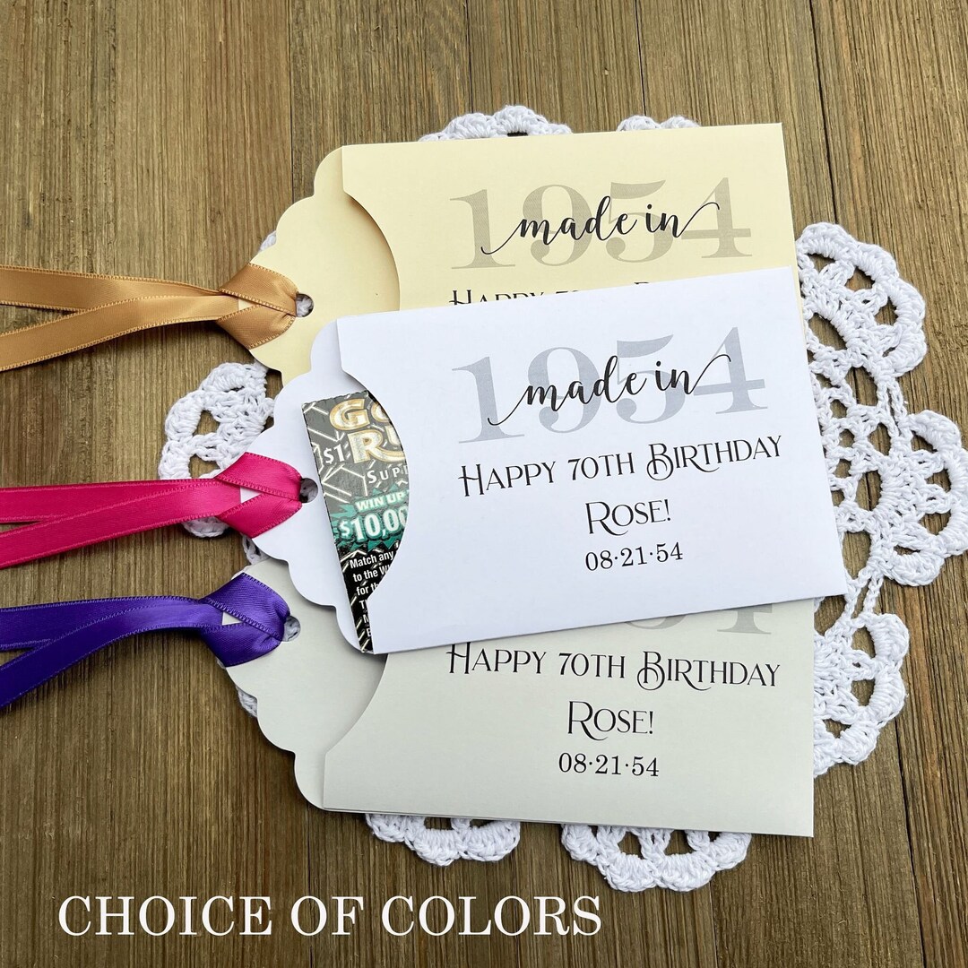 Personalized Birthday Lottery Ticket Favors: Made in [year] - Etsy