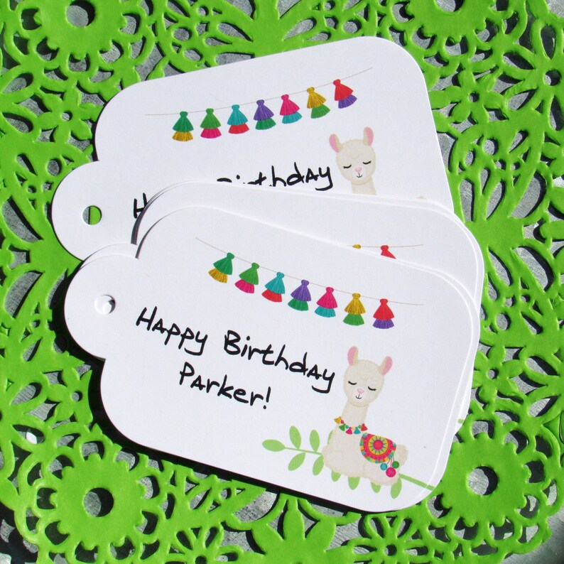 Llama Birthday Favor Tags Llama Birthday Llama Party | Etsy