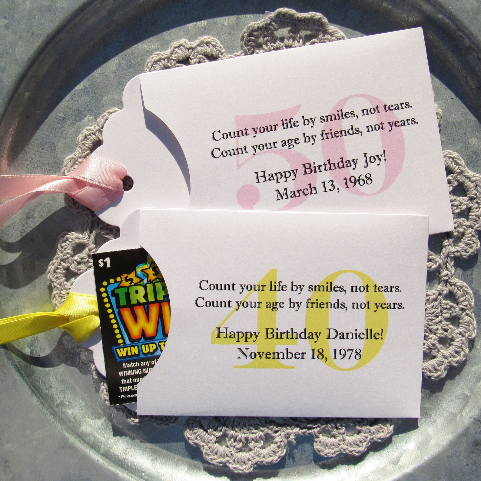 A Fun Adult Birthday Favor, Slide a Scratch off in and See Who Wins ...