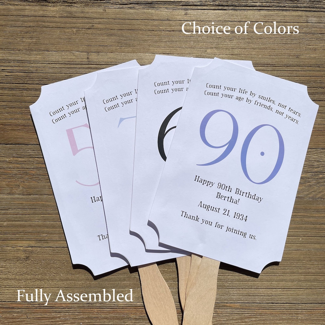 Personalized Birthday Party Favor Fans: Keepsake Hand Fans - Etsy