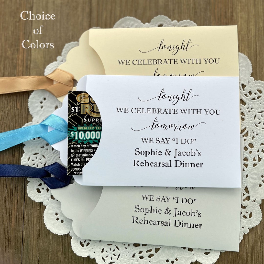 Personalized Wedding Rehearsal Dinner Lottery Ticket Favors - Etsy