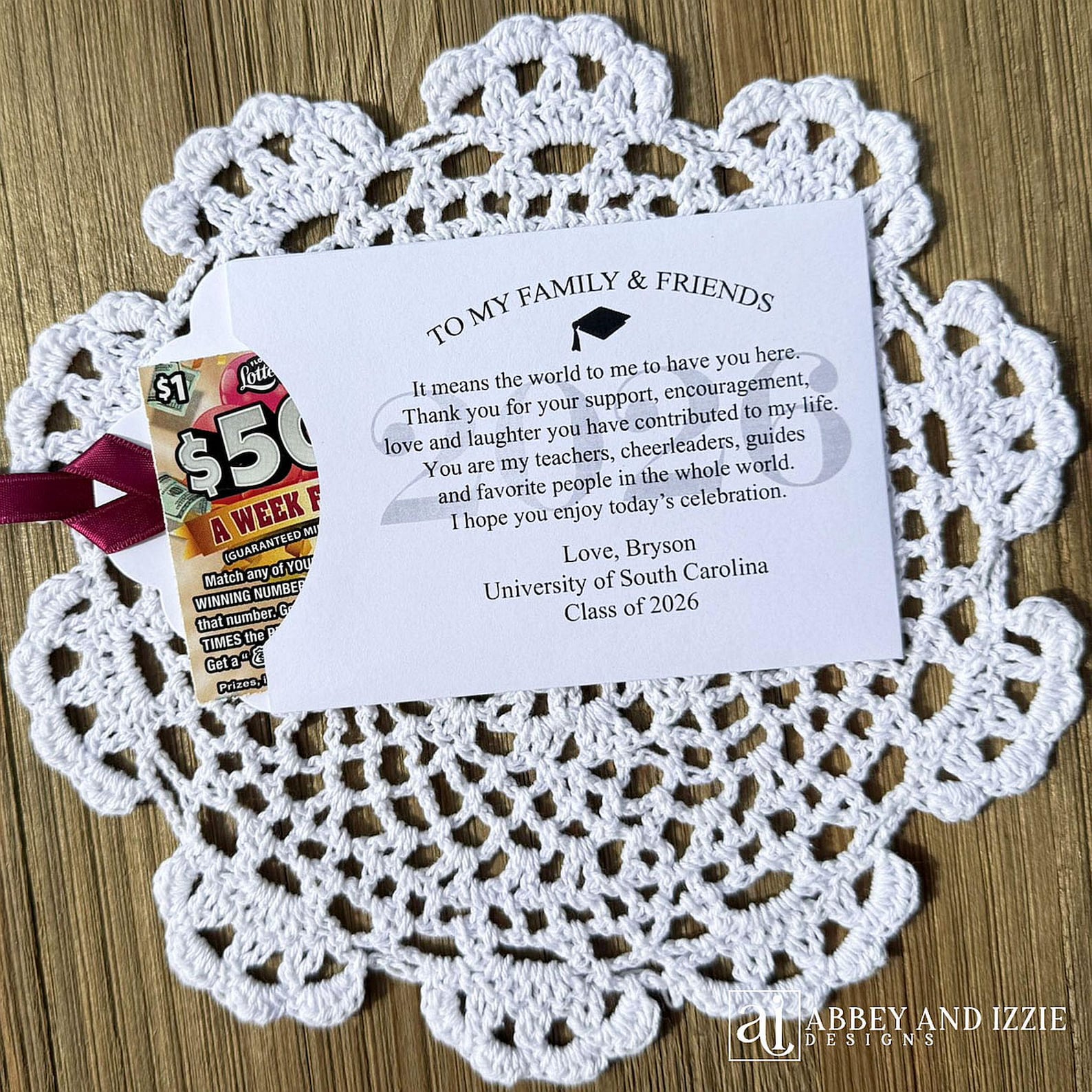 Personalized Graduation Lottery Ticket Favors: Class of 2026 - Etsy