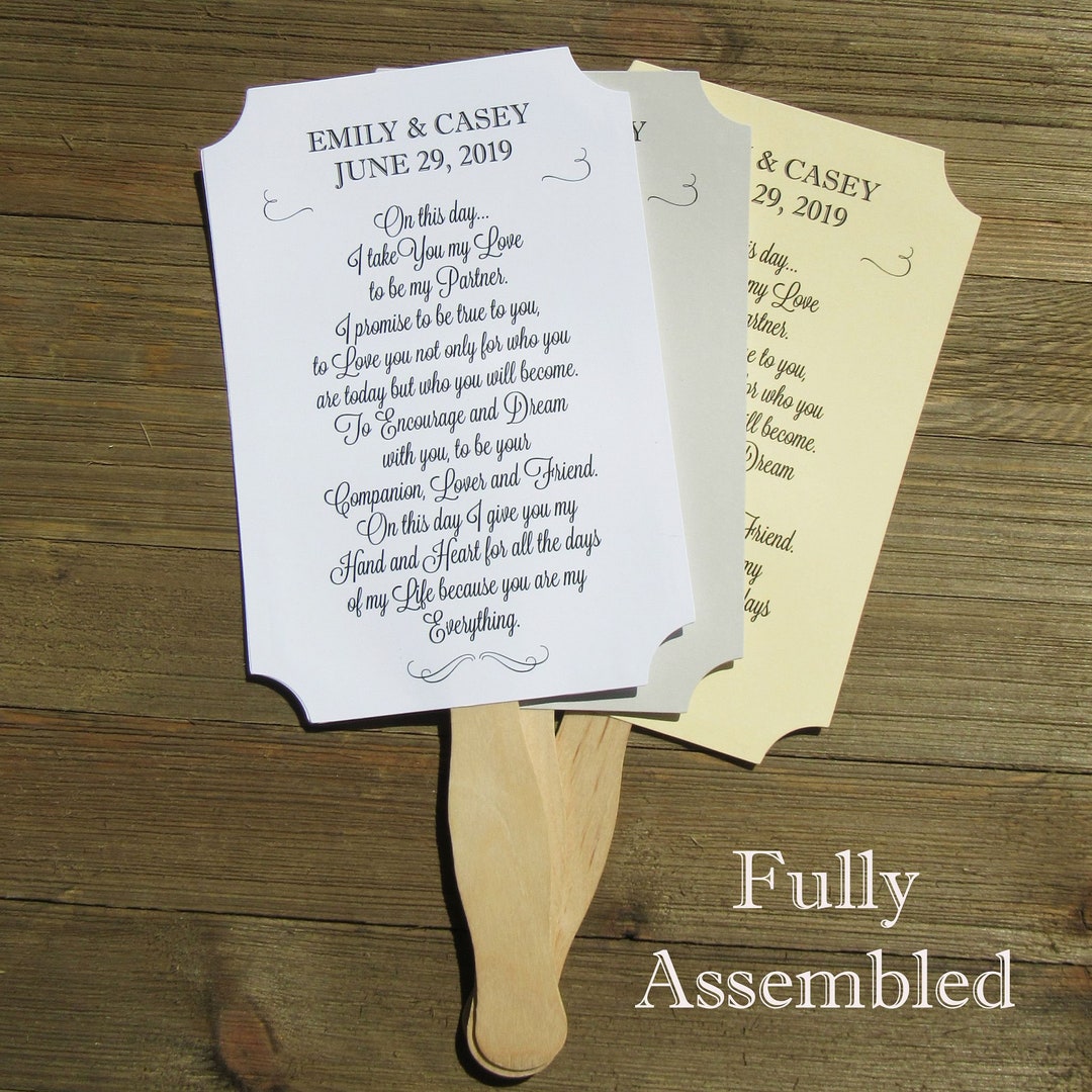 Wedding Guest Fans Personalized Fans Wedding Paper Fans Wedding Fans ...