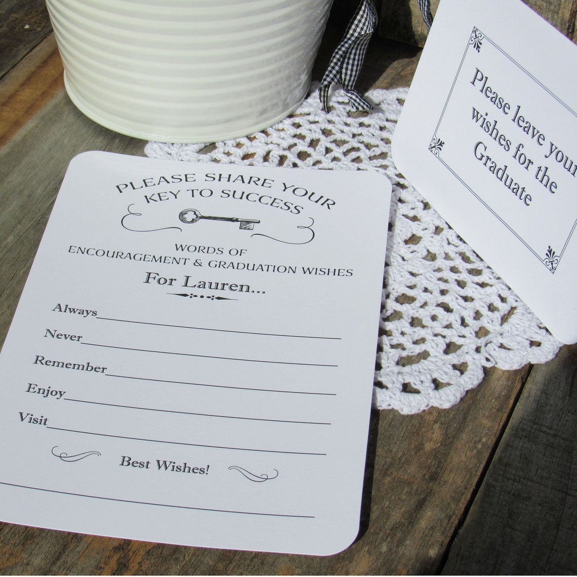 Personalized Graduation Wish Cards Graduation Wish Cards - Etsy