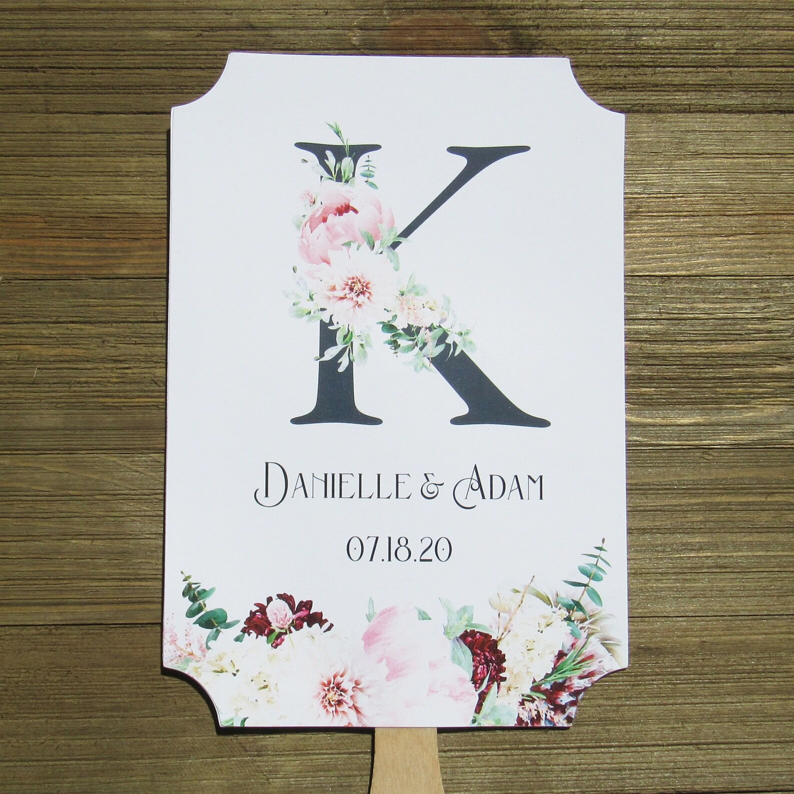 Monogrammed Wedding Fans Personalized Wedding Fans | Etsy