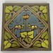 Vintage California Art Tile Diamond Love Birds - Etsy