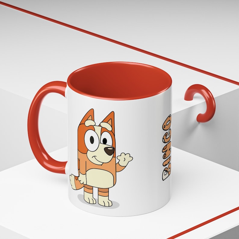 Adorable Bingo Heeler Ceramic 11oz, Bluey Mug, Bluey Sister Coffee Cup ...