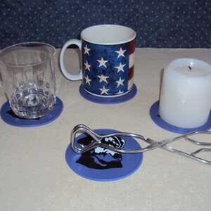 Lavender Silicone Black Labrador Table Coasters, Drink Coasters, Bottle ...