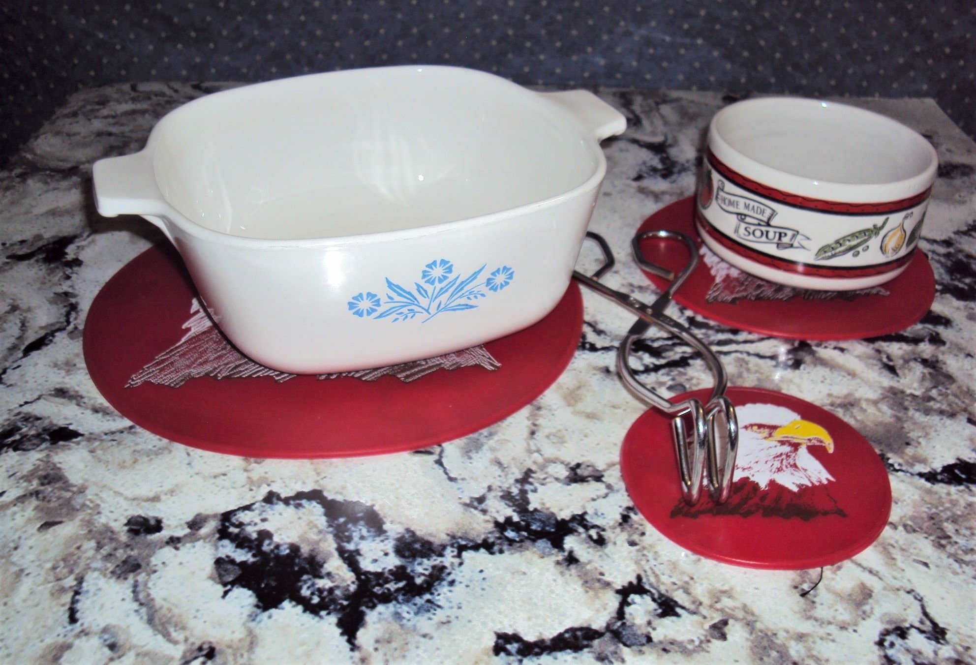 Red Eagle Set Silicone Nonslip Table Trivets, Table Trivets, Table ...