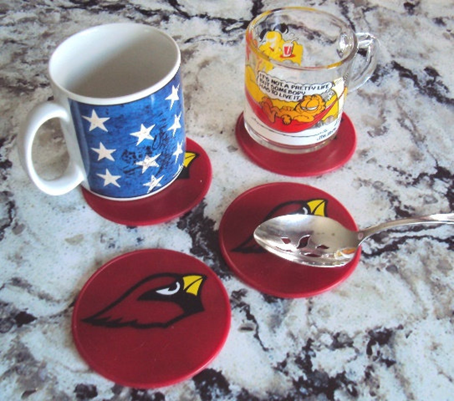 Red Silicone Nonslip Cardinal Drink Coasters Table Coasters - Etsy