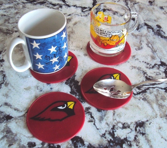 Red Silicone Nonslip Cardinal Drink Coasters Table Coasters - Etsy