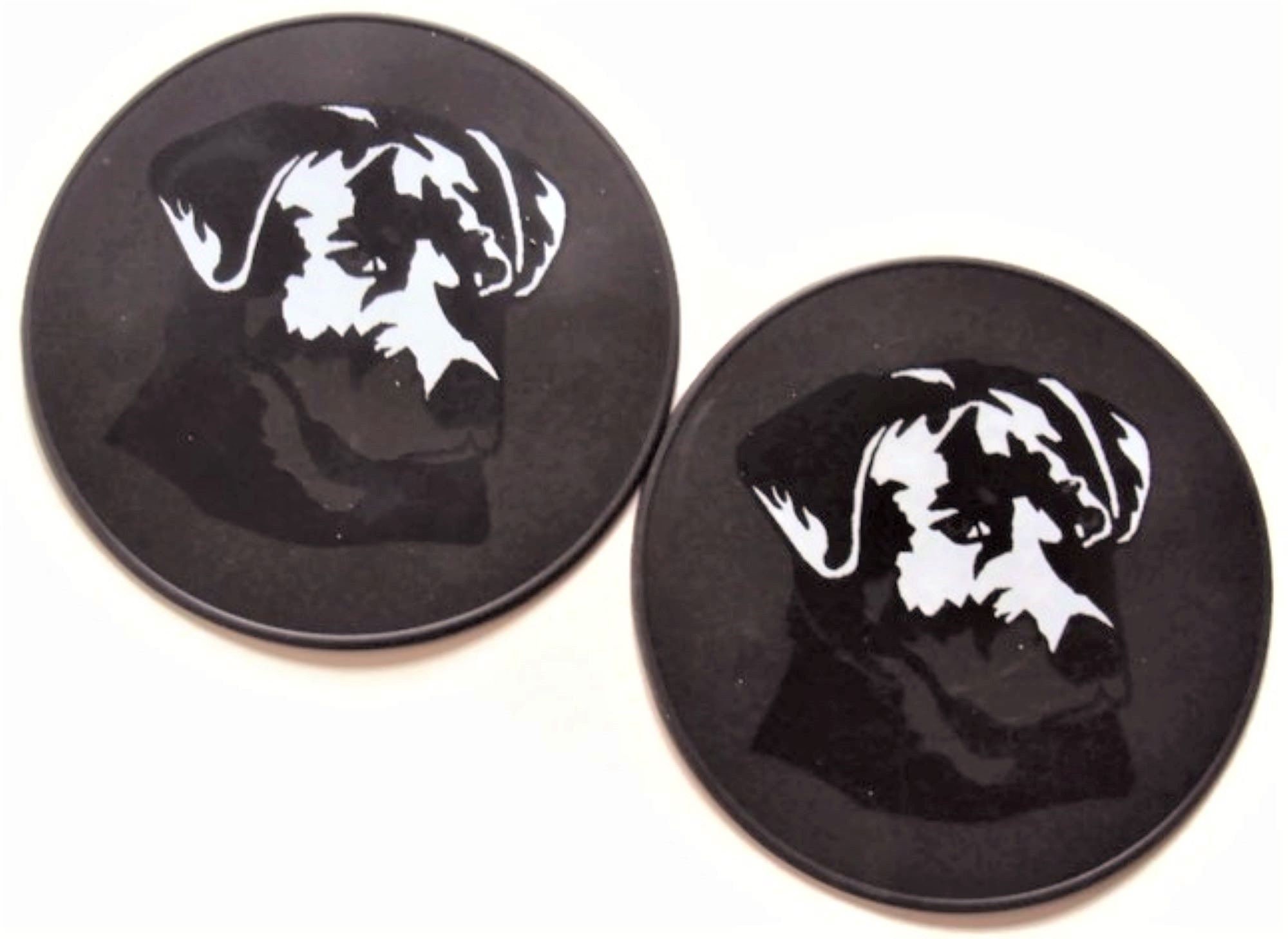 Two Silicone Black Labrador Table Coaster Drink Coaster - Etsy