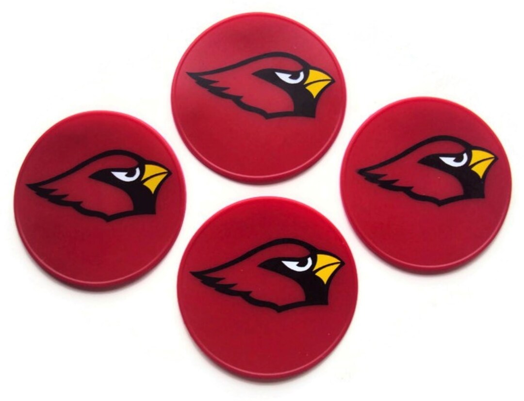 Red Silicone Nonslip Cardinal Drink Coasters, Table Coasters, Office ...