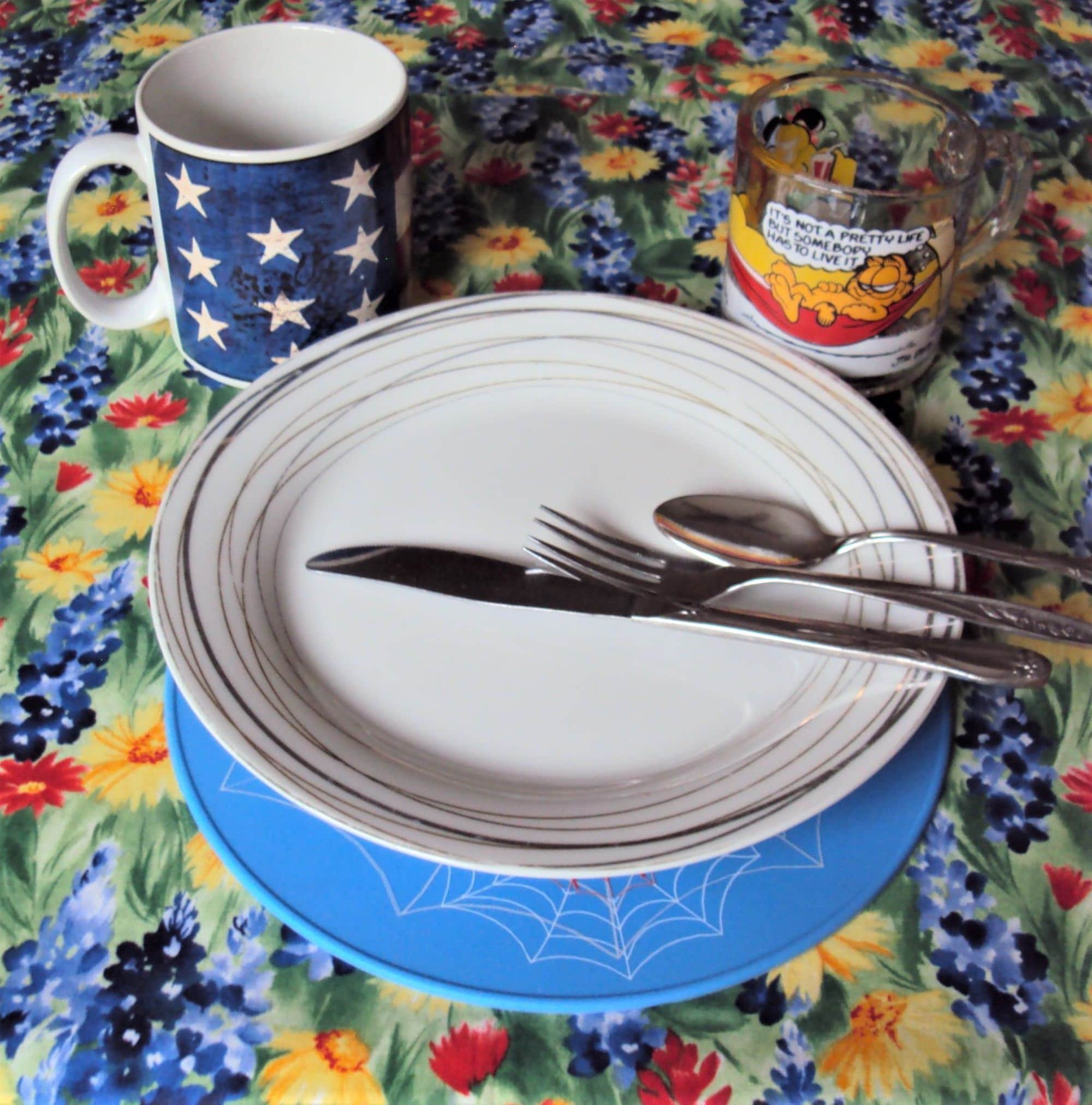 Lt Blue Silicone Spider Web Nonslip Table Trivet, Table Placemat ...