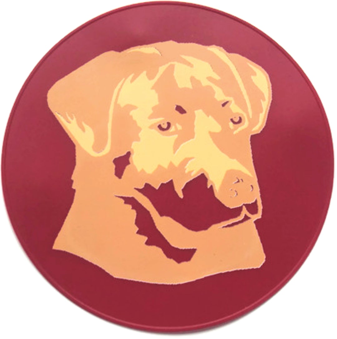 Red Golden Retriever Silicone Nonslip Table Trivet, Kitchen Countertop ...