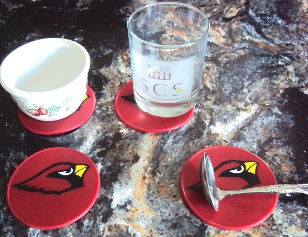 Red Silicone Nonslip Cardinal Drink Coasters Table Coasters - Etsy