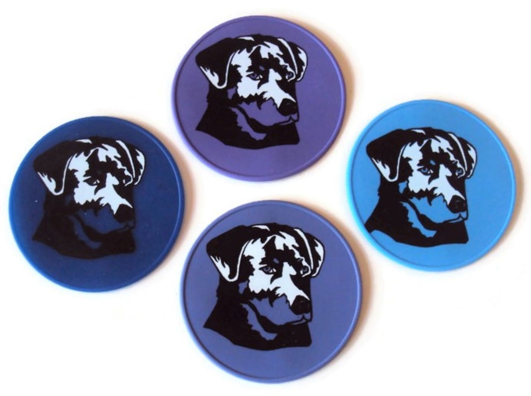 Black Labrador Nonslip Silicone Candle Base, Spoon Rest, Drink Coaster ...