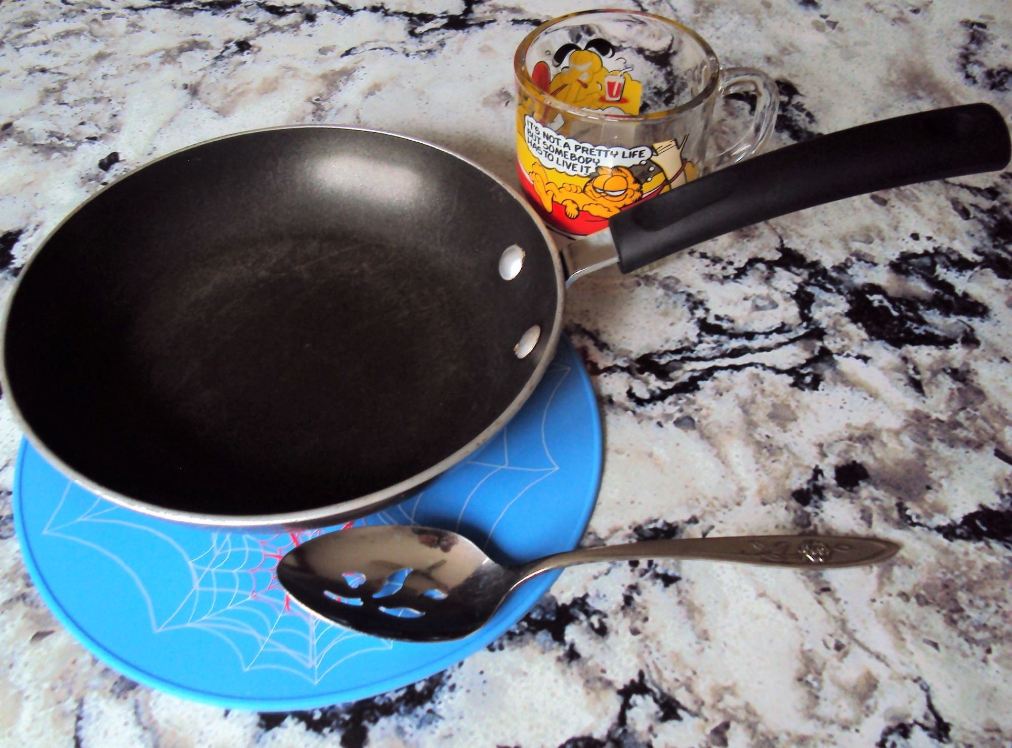 Lt Blue Silicone Spider Web Nonslip Table Trivet, Table Placemat ...