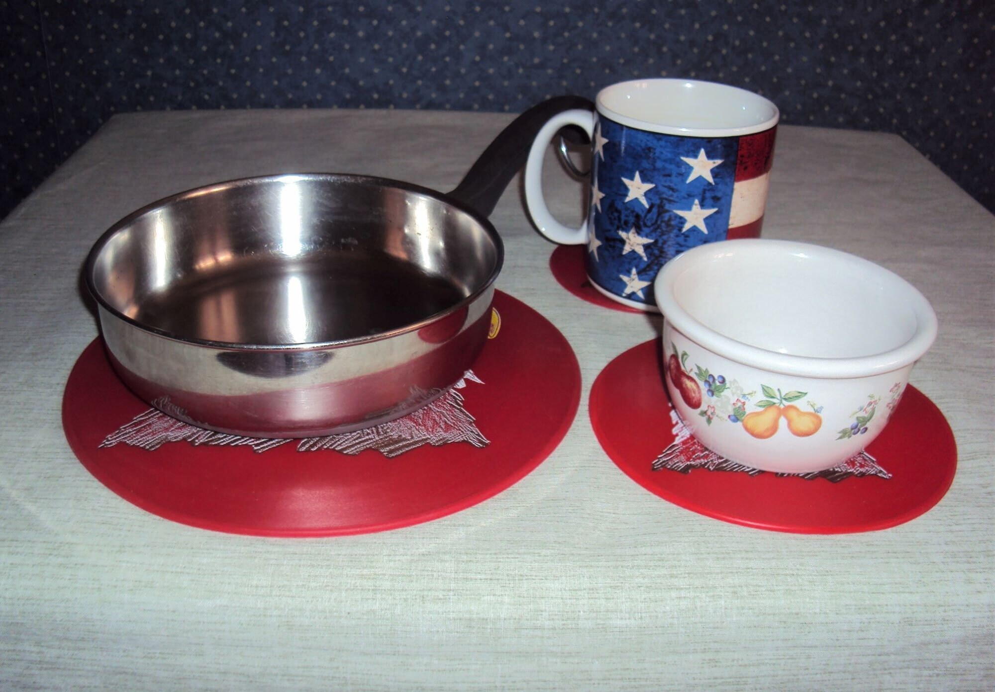 Red Eagle Set Silicone Nonslip Table Trivets, Table Trivets, Table ...