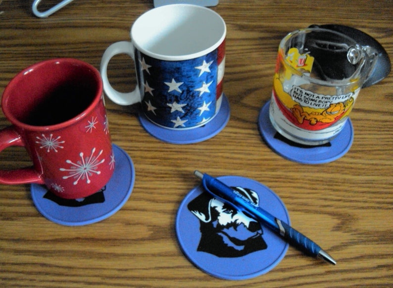 Lavender Silicone Black Labrador Table Coaster Drink Coaster - Etsy