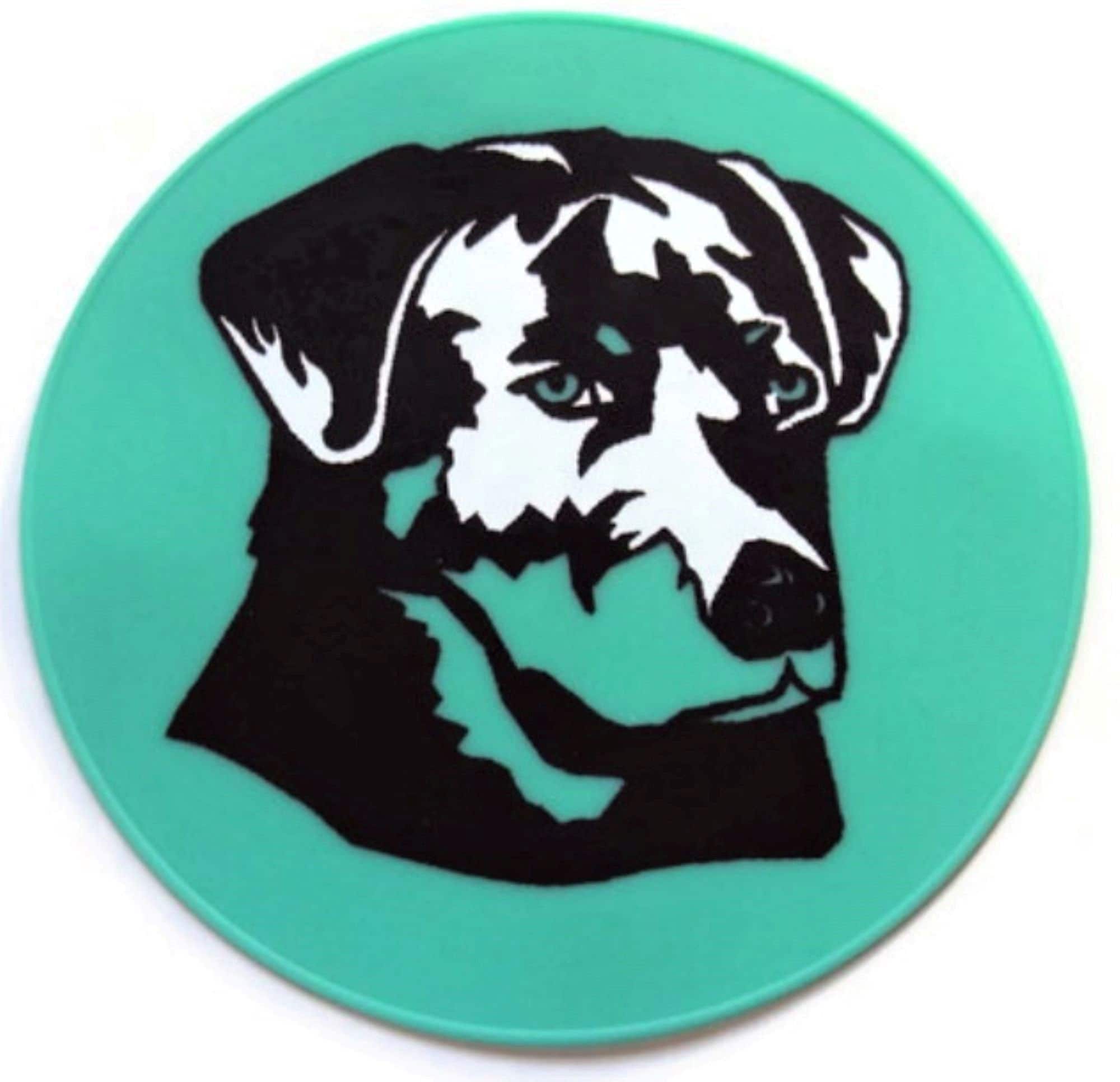 Silicone Turquoise Black Labrador Table Trivet, Kitchen Hot Pad, Table ...