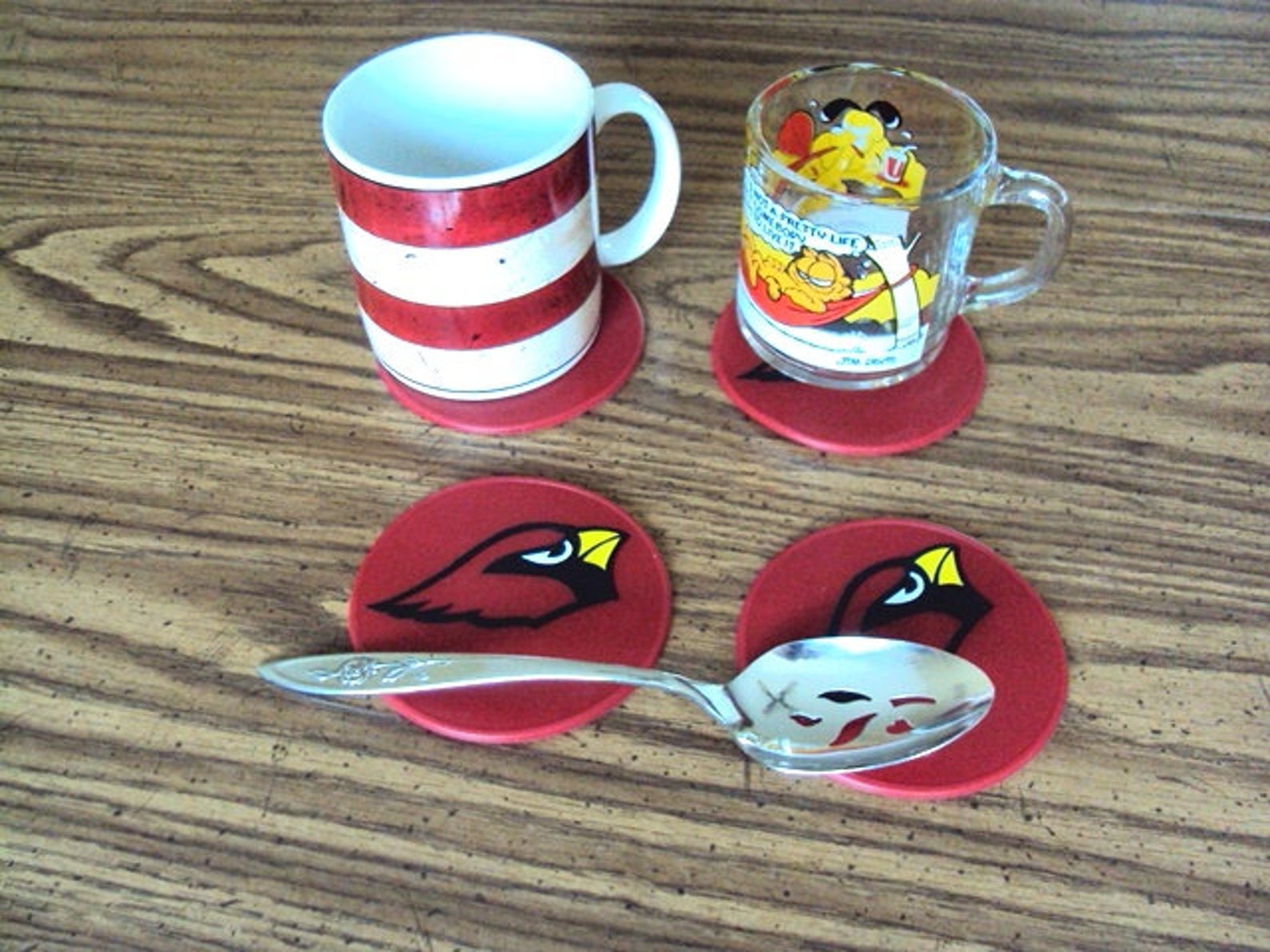 Red Silicone Nonslip Cardinal Drink Coasters Table Coasters - Etsy