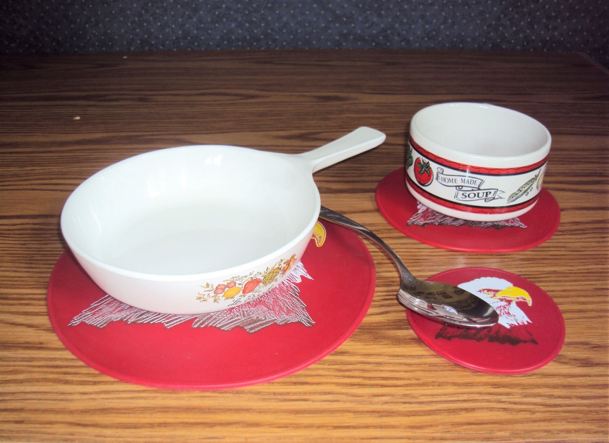 Red Eagle Set Silicone Nonslip Table Trivets, Table Trivets, Table ...