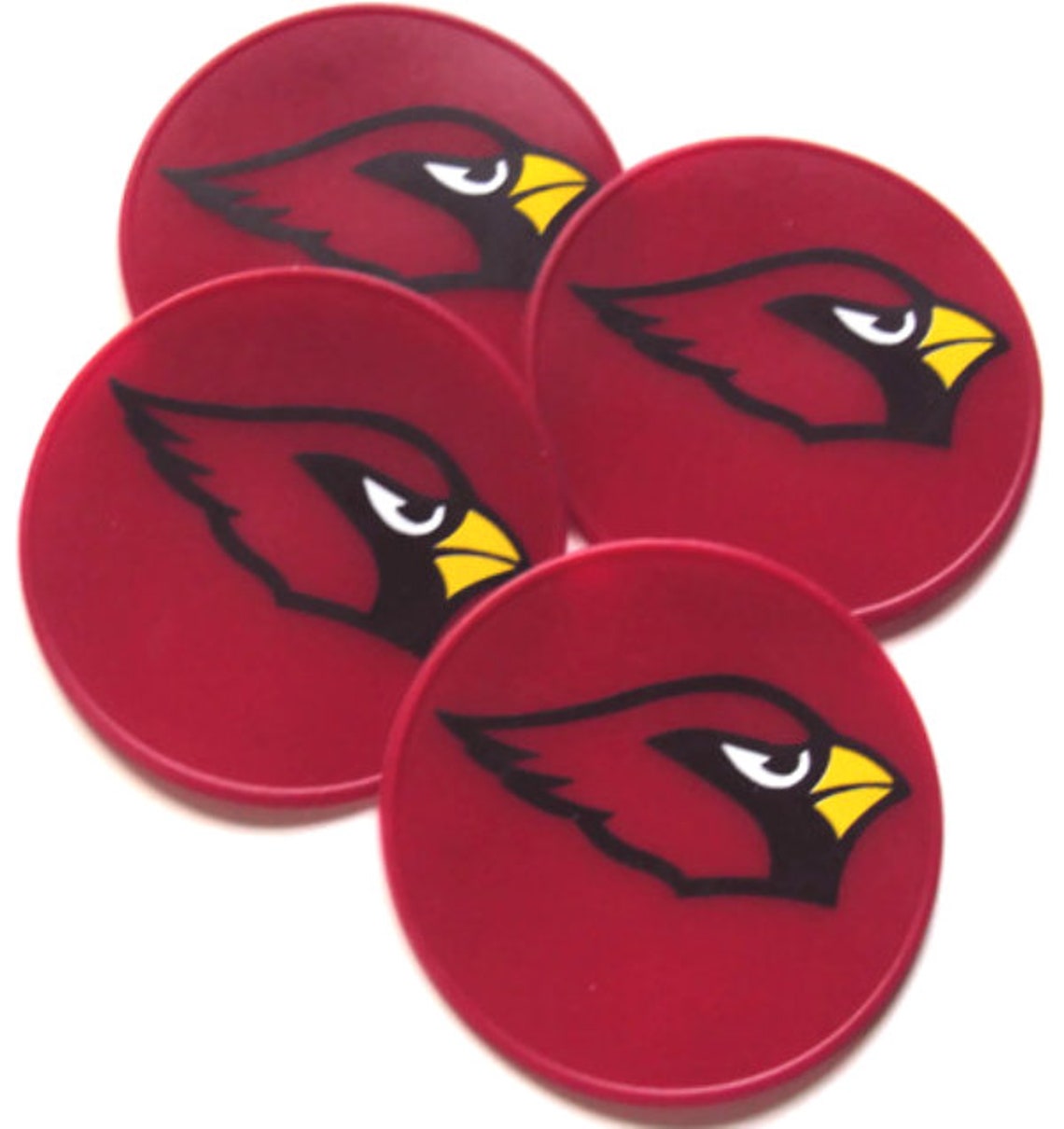 Red Silicone Nonslip Cardinal Drink Coasters, Table Coasters, Office ...