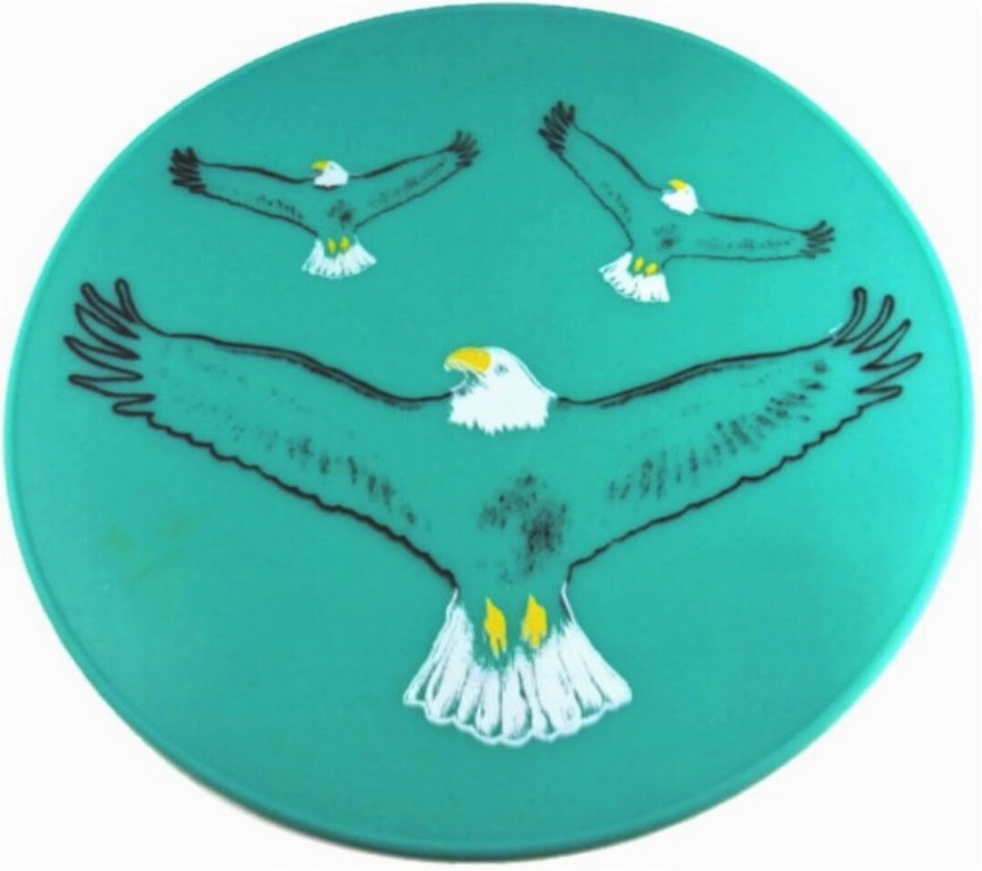 Turquoise Silicone Nonslip Soaring Eagles Table Placemat, Countertop ...