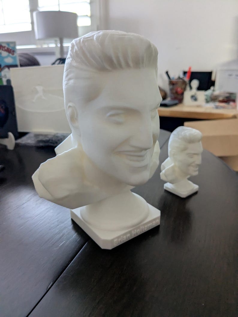Official Comedian Brian Holtzman 3D Printed White Bust 7" Tall - Etsy