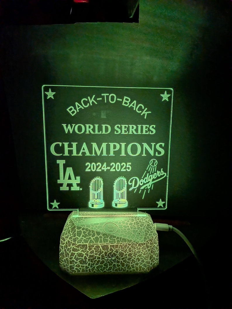 LA Dodgers Back to Back 2024-2025 MLB World Series Champions. CUSTOM ...
