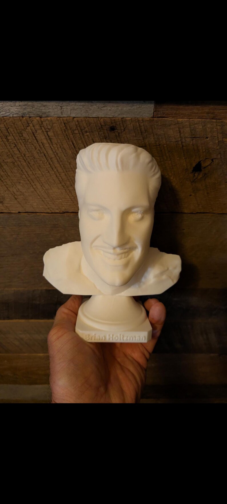 Custom 3D Printed Bust: 4-inch White Statue on Pedestal - Etsy