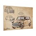Leonardo Da Vinci Inspired Mini Cooper' Car S Project Canvas, Premium ...