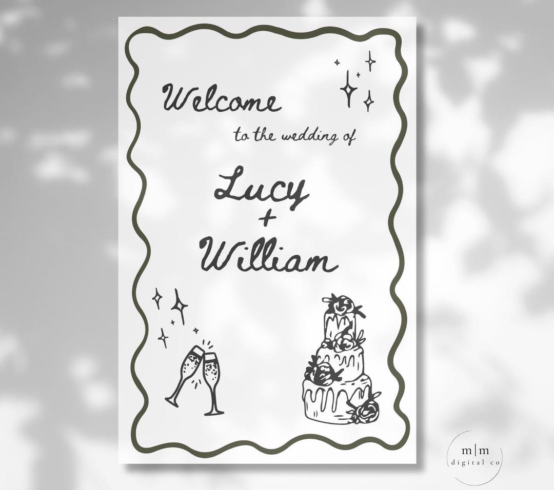 Whimsical Welcome Wedding Sign - Etsy