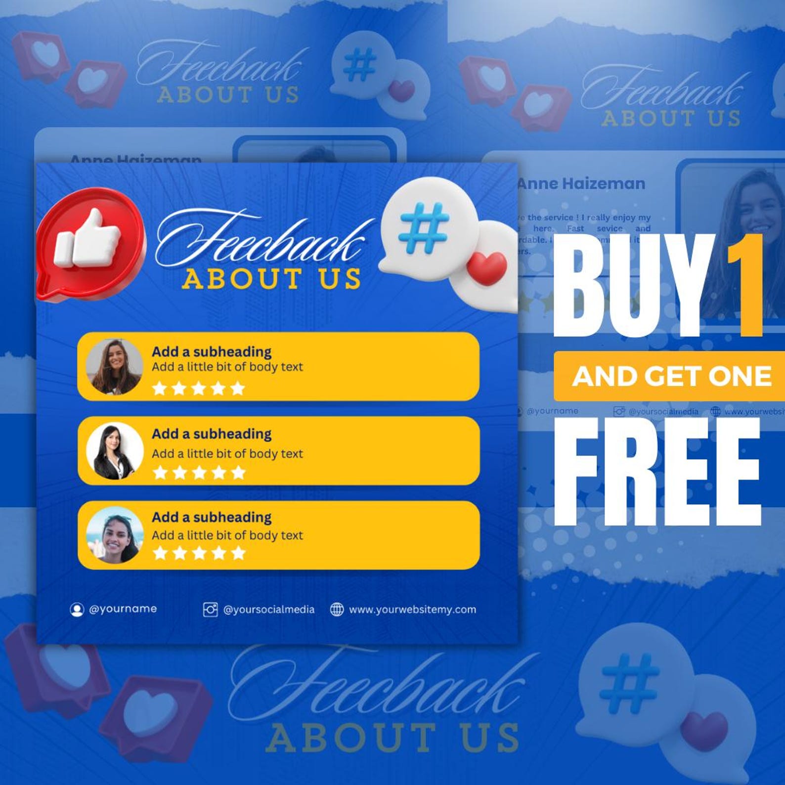 Customer Review Flyer Template, Testimonial Sheet, Feedback Form ...