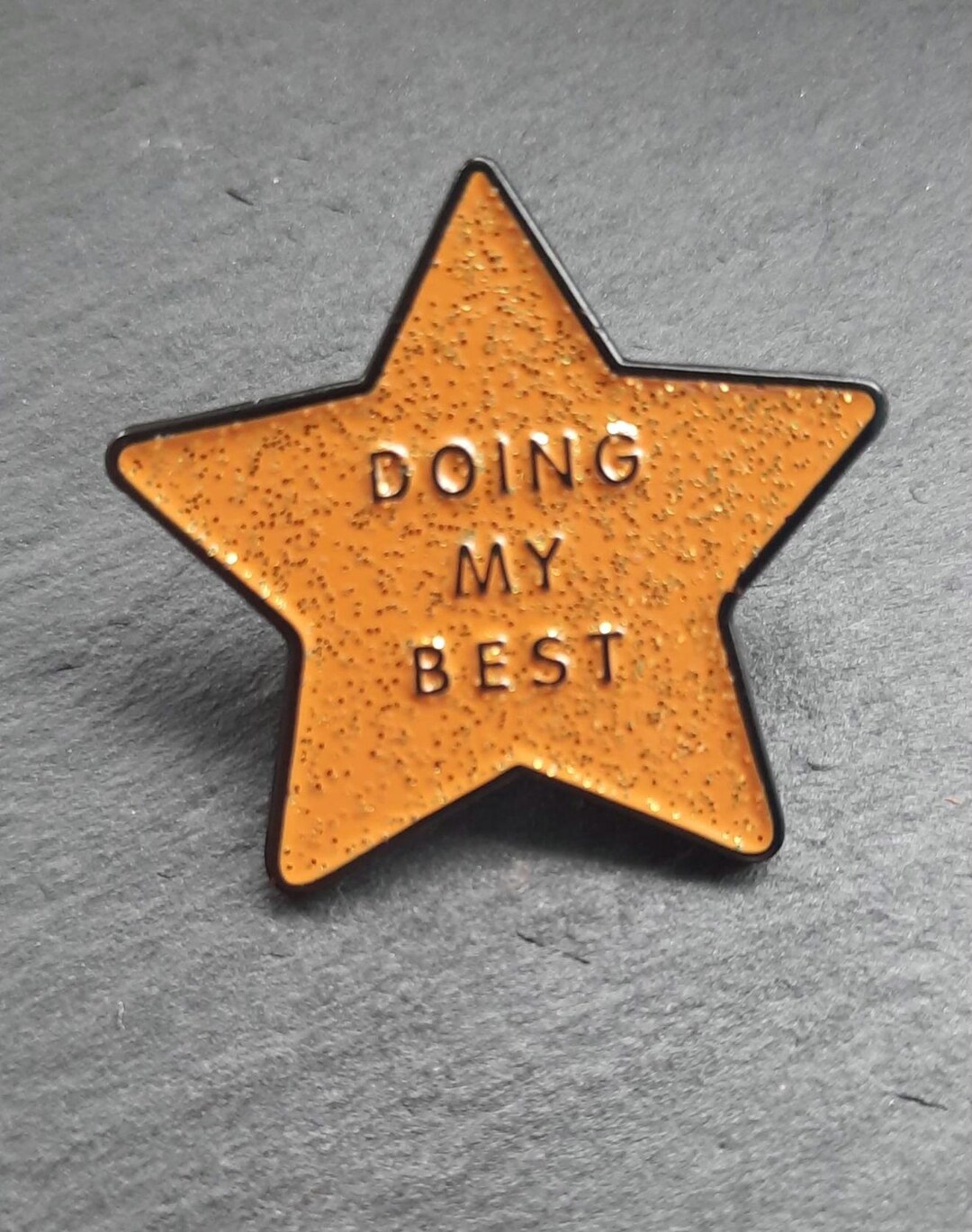 Gold Star Pin, Star Badge, Doing My Best Pin, Positive Pin, Positivity ...