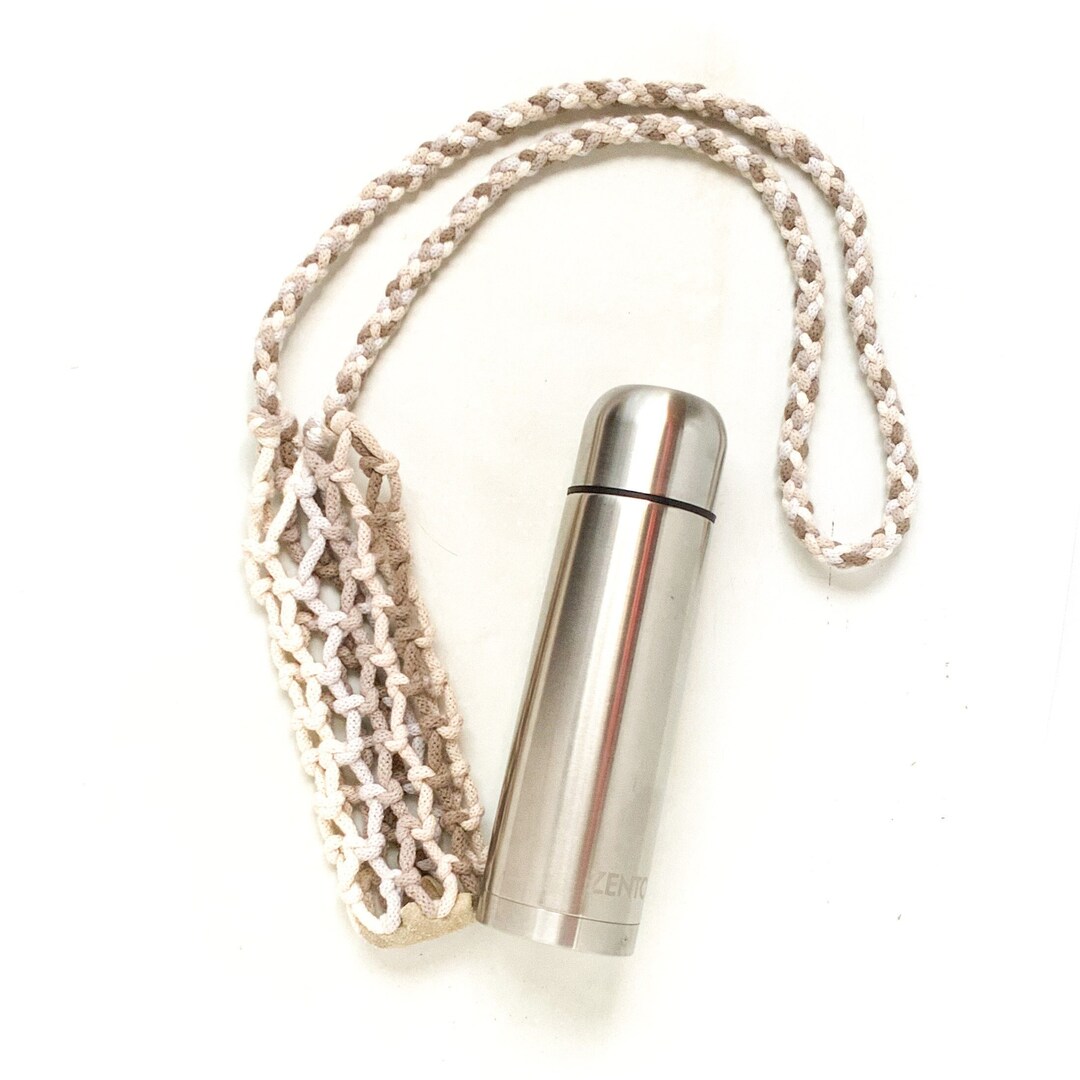 Handmade Water Bottle Holder Made From Upcycled Cotton Rope ...