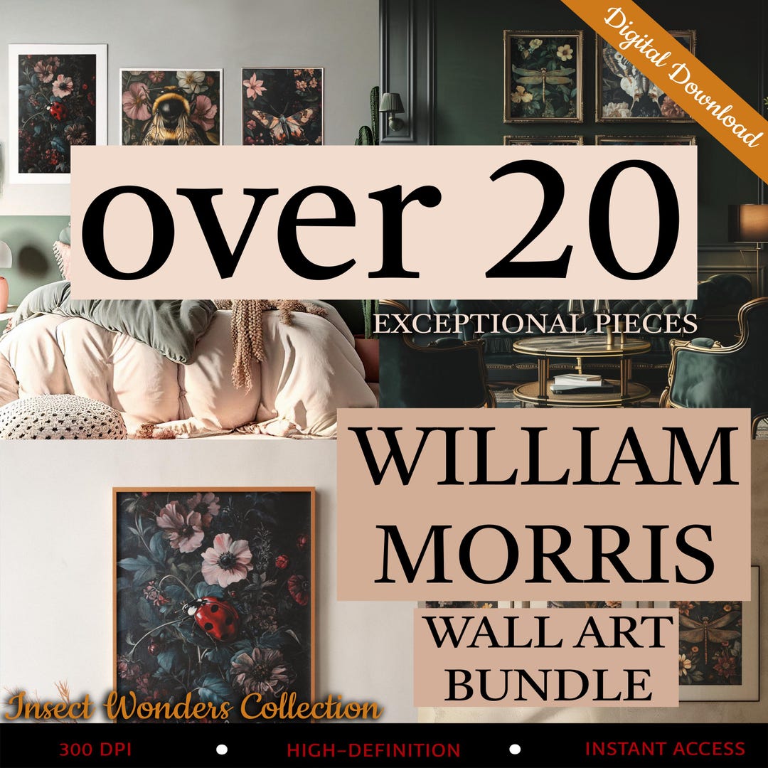 31 William Morris Prints, William Morris Prints Insect Bundle, Morris ...
