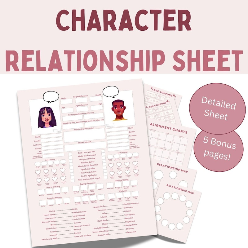 Character Oc Template - Etsy